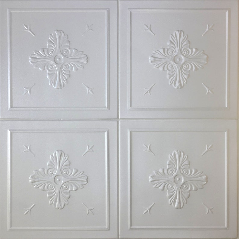 STYRO PRO Styrofoam Ceiling Tiles in Floral Design. Easy DIY ...