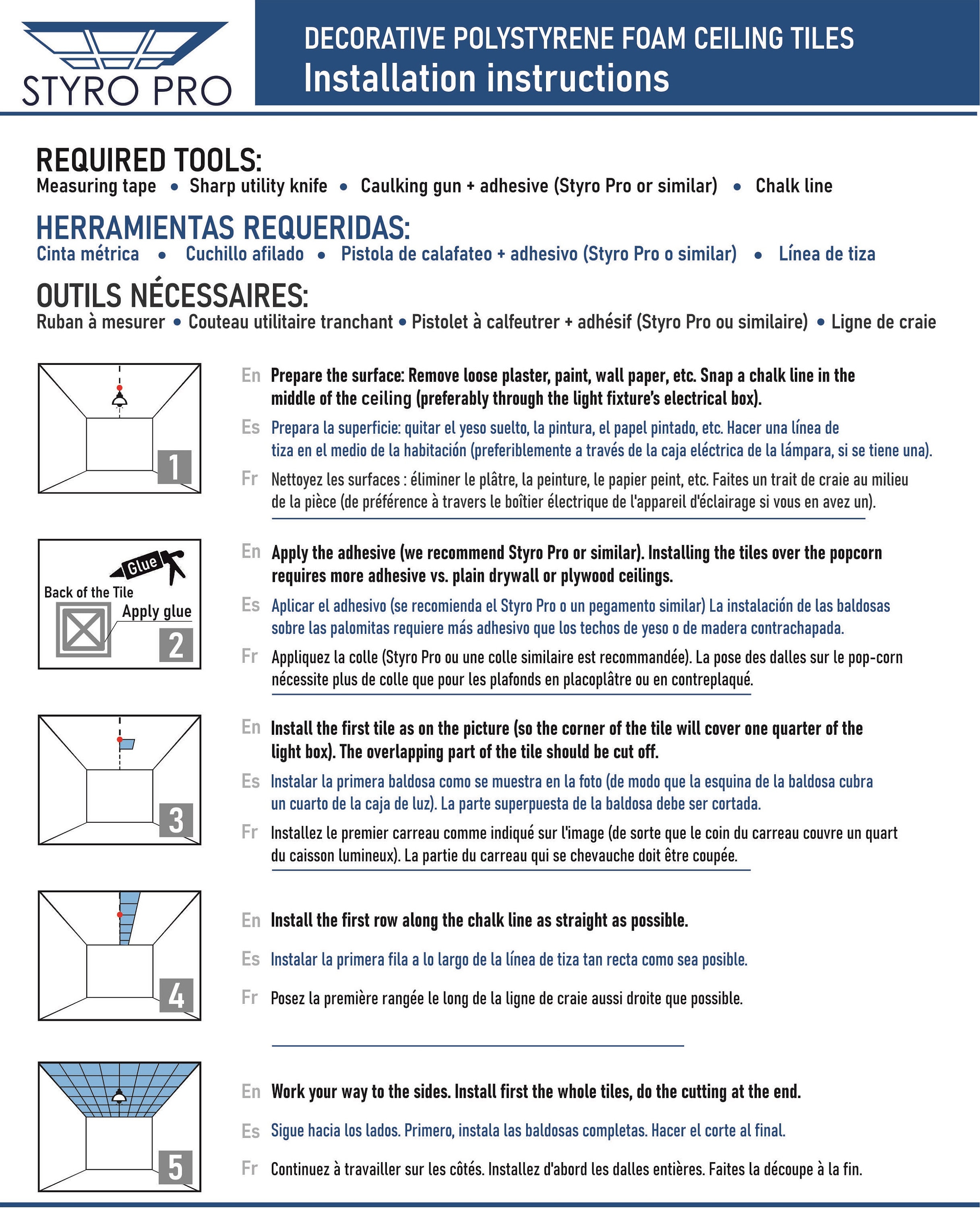 STYRO PRO Polystyrene Ceiling Tiles Glue up Over Popcorn - Etsy