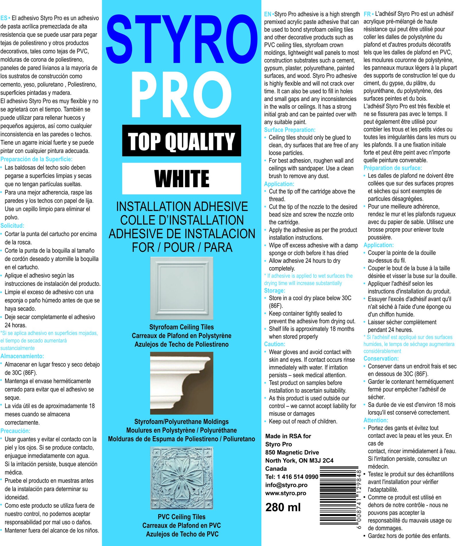 STYRO PRO Adhesive Glue for Styrofoam polystyrene and PVC - Etsy