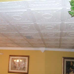 Styrofoam Ceiling Tiles Popcorn Ceiling Tiles. Easy DIY Glue up ...