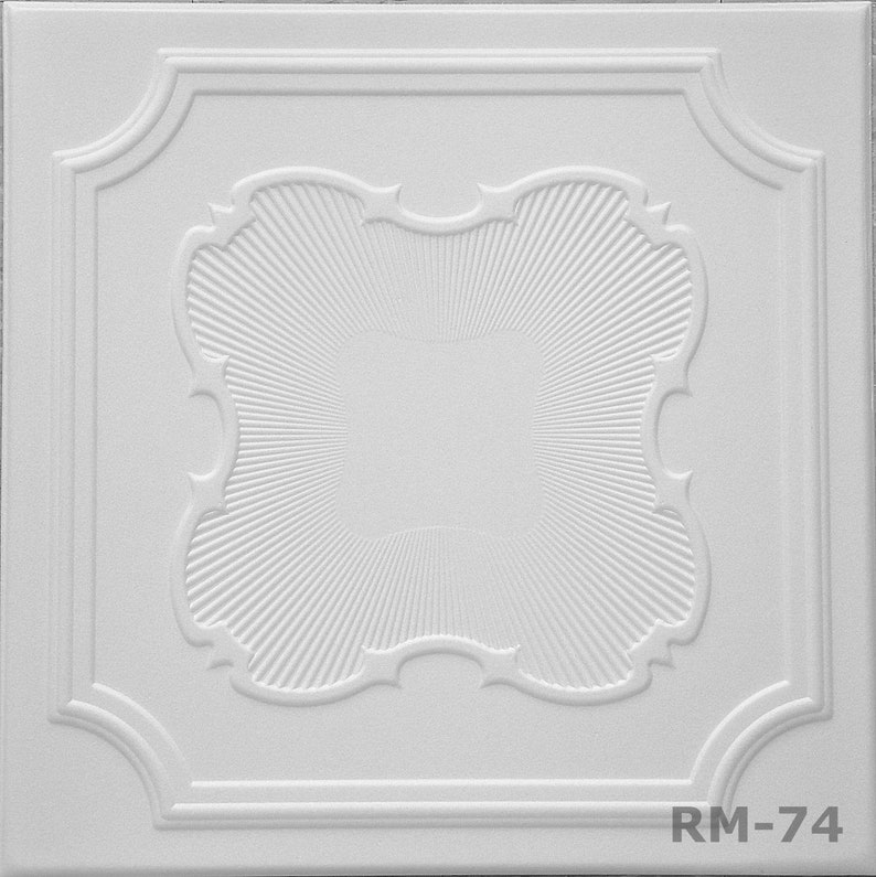 Sample of Styrofoam Ceiling Tile - Cover Popcorn Ceiling. Easy DIY ...