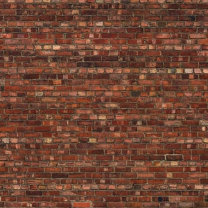 Old Red Brick Wall - Photo Mural 3D Effect Wall Art Print Removable ...