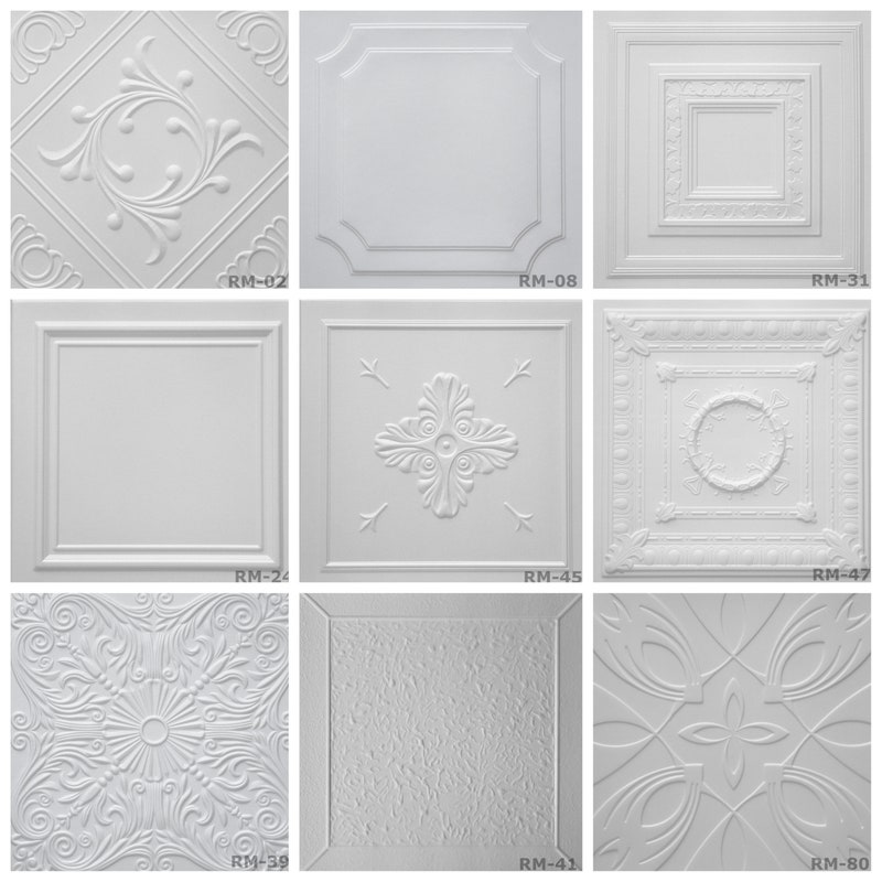 Styrofoam Ceiling Tiles - Etsy