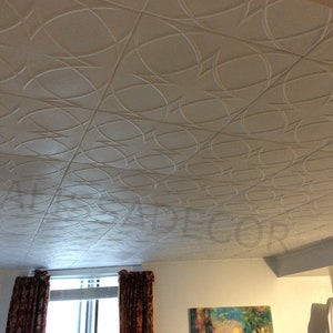 STYRO PRO Polystyrene Ceiling Tiles - Glue up Over Popcorn Ceiling ...