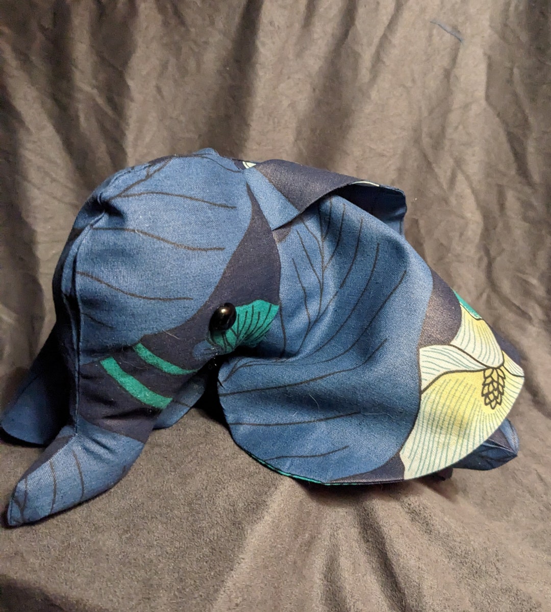 Neema the Elephant Blue Print - Etsy