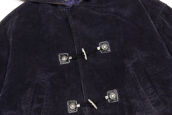 Versace 80S Medusa Buttons Corduroy Duffle Coat Vinta… - Gem