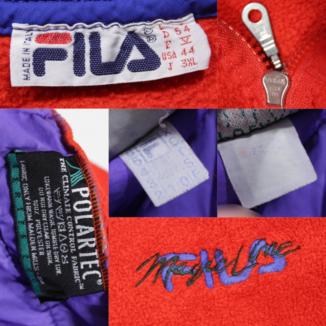 Fila Vintage 90S Magic Line Fleece Polartec Jacket - Etsy