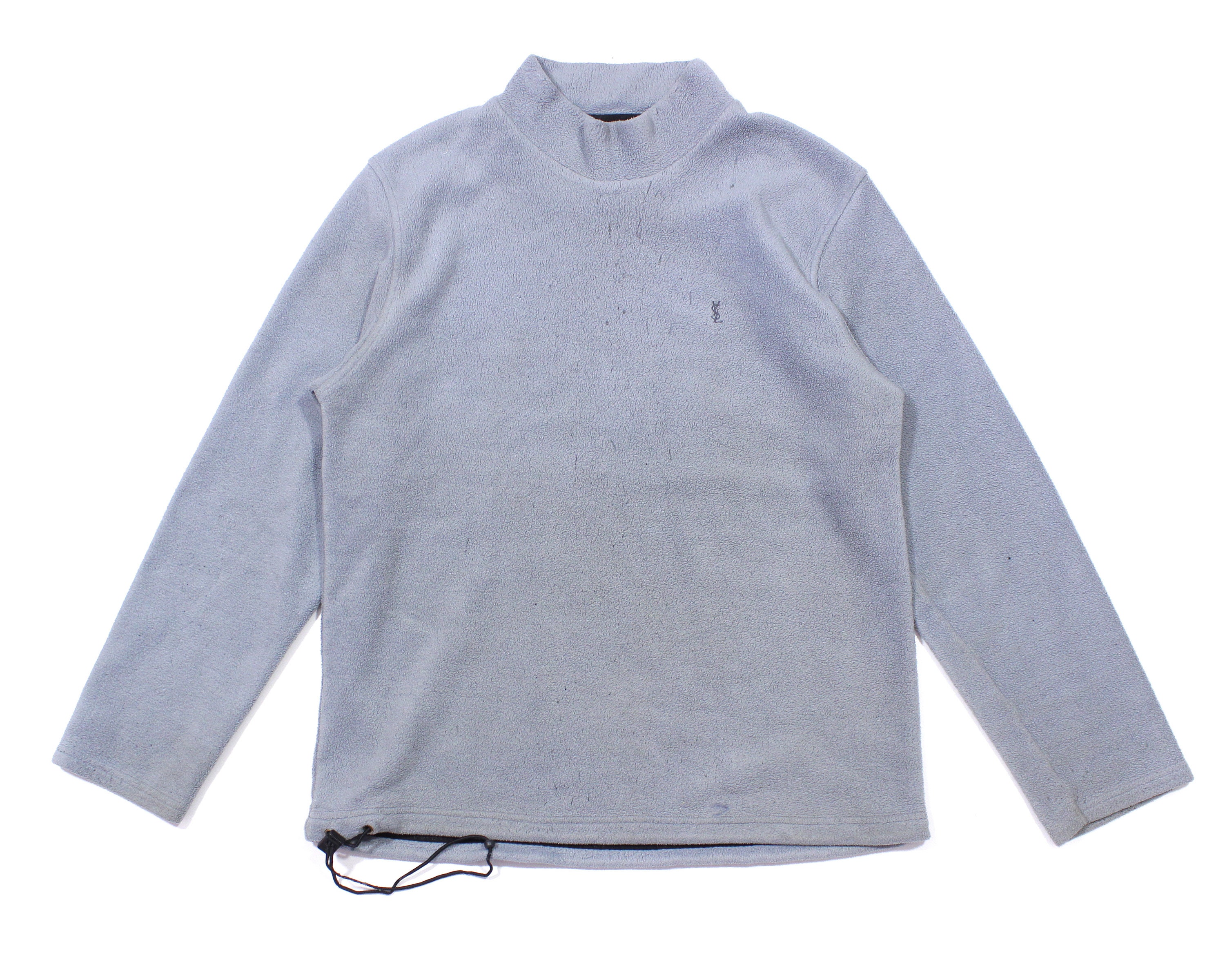 Yves Saint Laurent 90S YSL Logo Distressed Fleece Jacket - Etsy