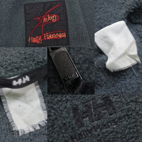 Helly Hansen 90S Logo Pile Fleece Baggy Jacket Vintage - Gem
