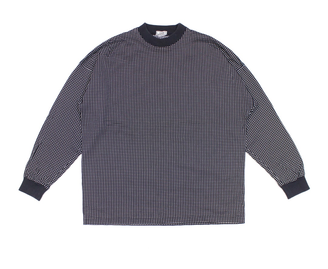 Gianni Versace 90S Squares Monogram Longsleeve Vintage - Etsy