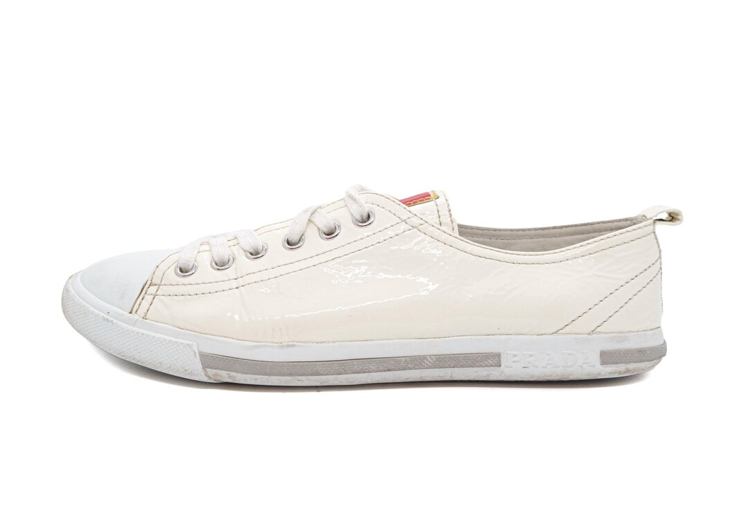 Prada Sport Red Tab Patent Leather Distressed Keds Vintage - Etsy