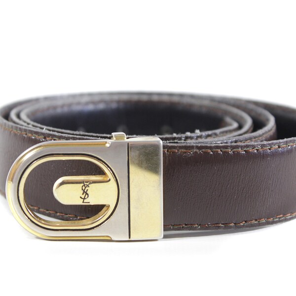 Ysl Logo Belt - Etsy