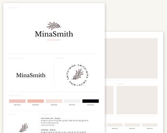 Visual Identity Brand Board, Branding Board Template, for Logo ...