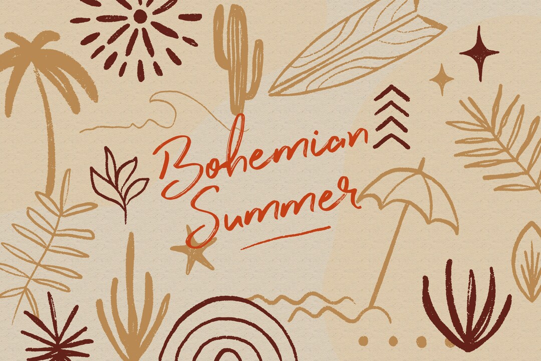 Summer Illustrations - Simple Summer Graphics - Hand-drawn Beach ...