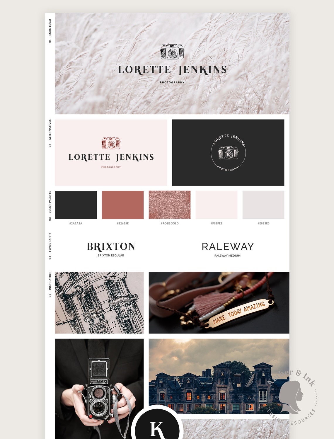 Visual Identity Brand Board, Branding Board Template, for Logo ...