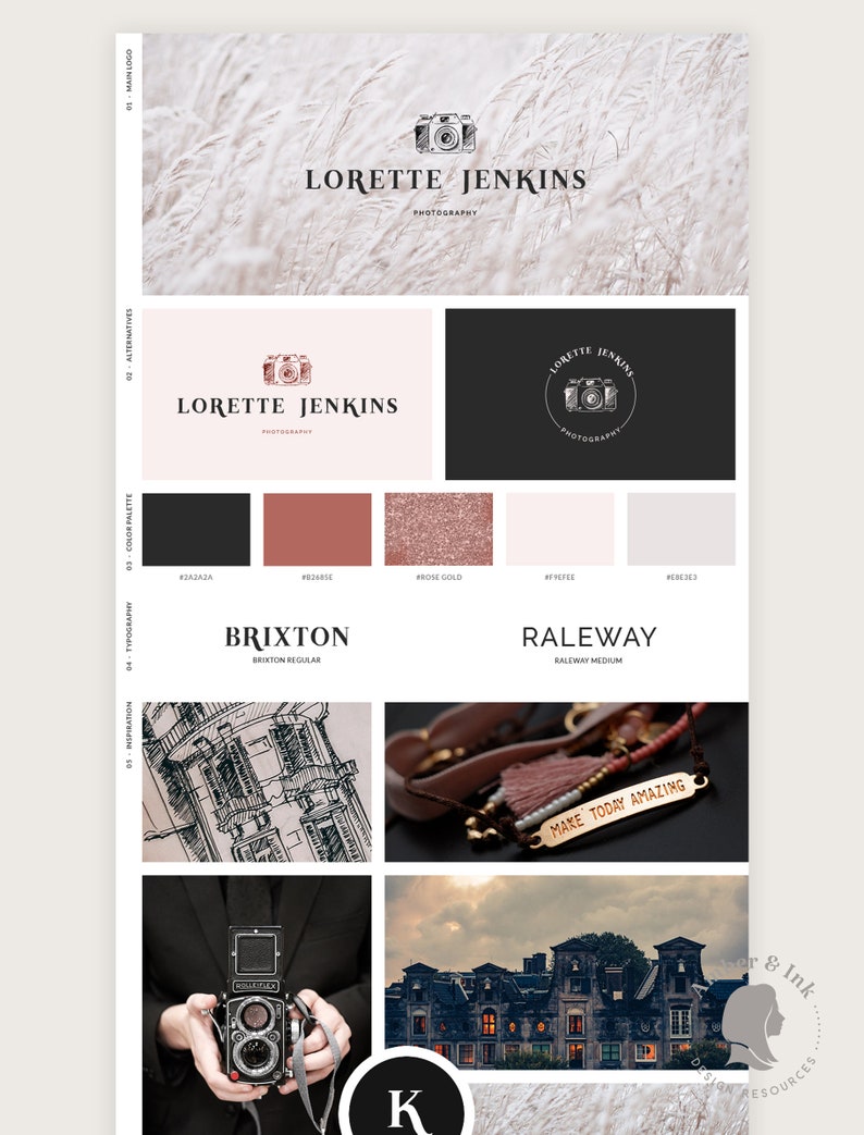 Visual Identity Brand Board, Branding Board Template, for Logo ...