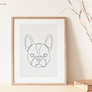 French Bulldog One-line Illustration - Vector and Raster Image Included ...