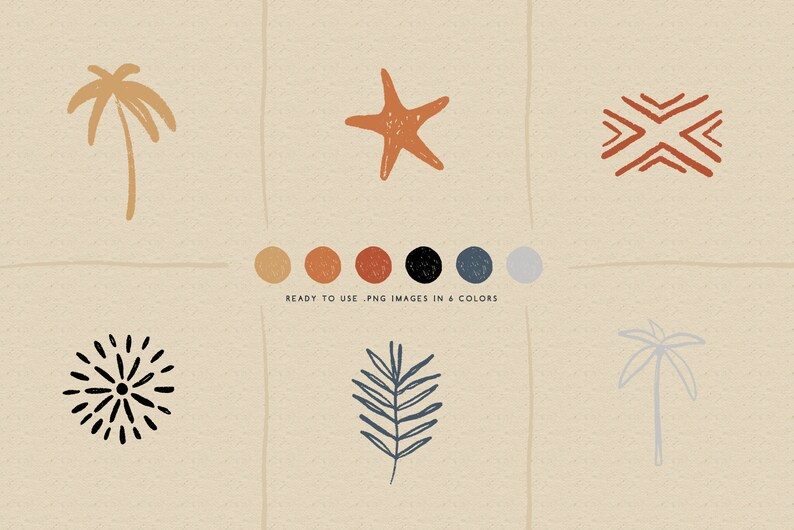 Summer Illustrations - Simple Summer Graphics - Hand-drawn Beach ...