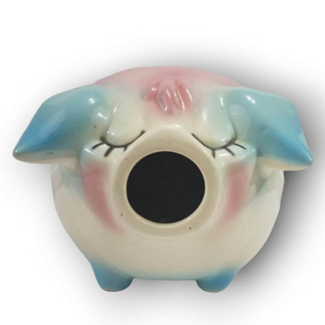 Vintage 1957 Hull Corky Pig H P Co Piggy Bank Pat Pend Made in USA Pink ...