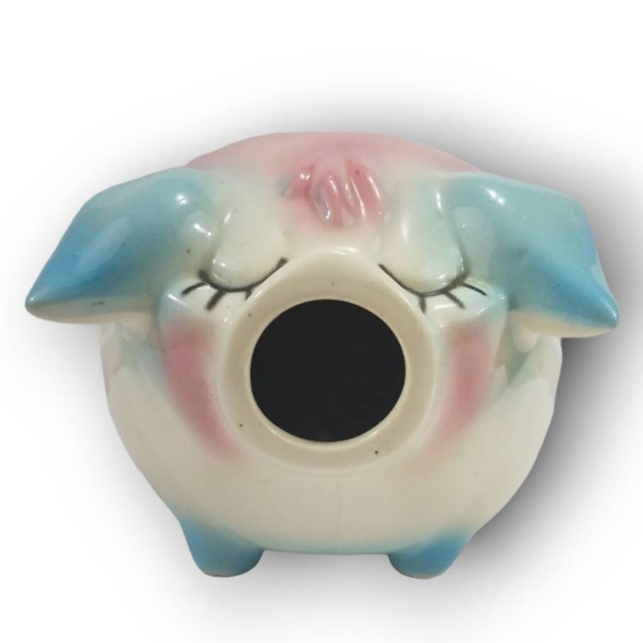 Vintage 1957 Hull Corky Pig H P Co Piggy Bank Pat Pend Made in USA Pink ...