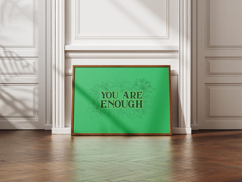 You Are Enough Poster - Etsy