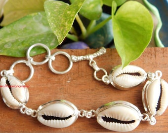 Silver Seashell Bracelet | Etsy