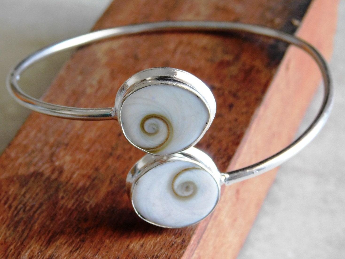 Shiva Eye Shell Bracelet Sterling Silver Bracelet Handmade | Etsy