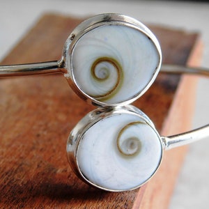Shiva Eye Shell Bracelet Sterling Silver Bracelet Handmade - Etsy