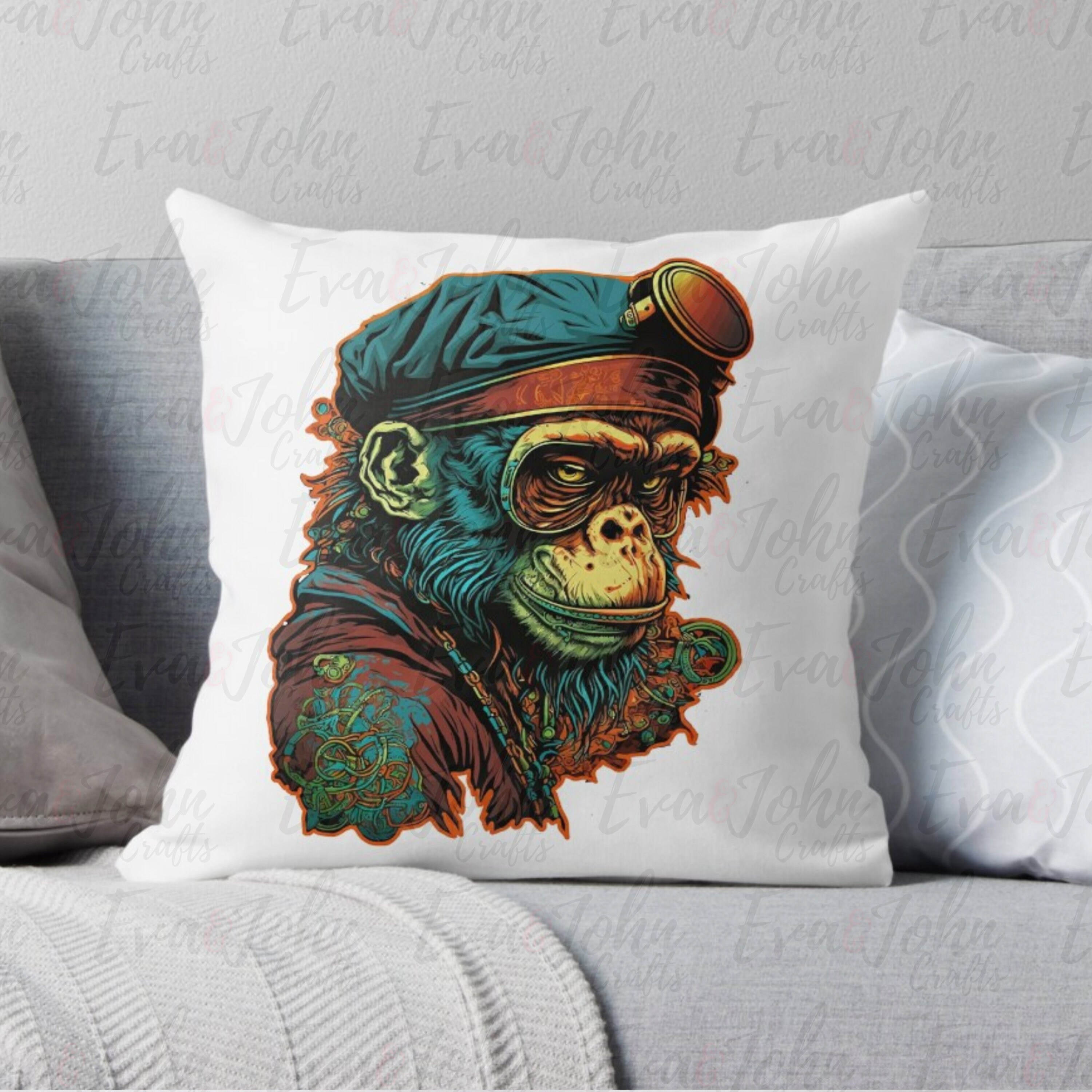 Gangster Monkey Color / Jpg Svg Eps Png Dfx / Cutfiles for Silhouette ...