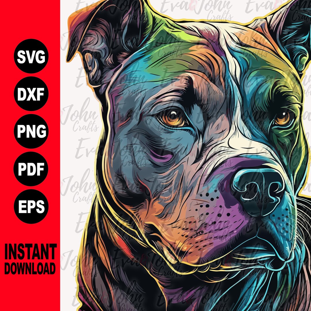 Cute Colorful Dog / Jpg Svg Eps Png Dfx / Cutfiles for Silhouette ...