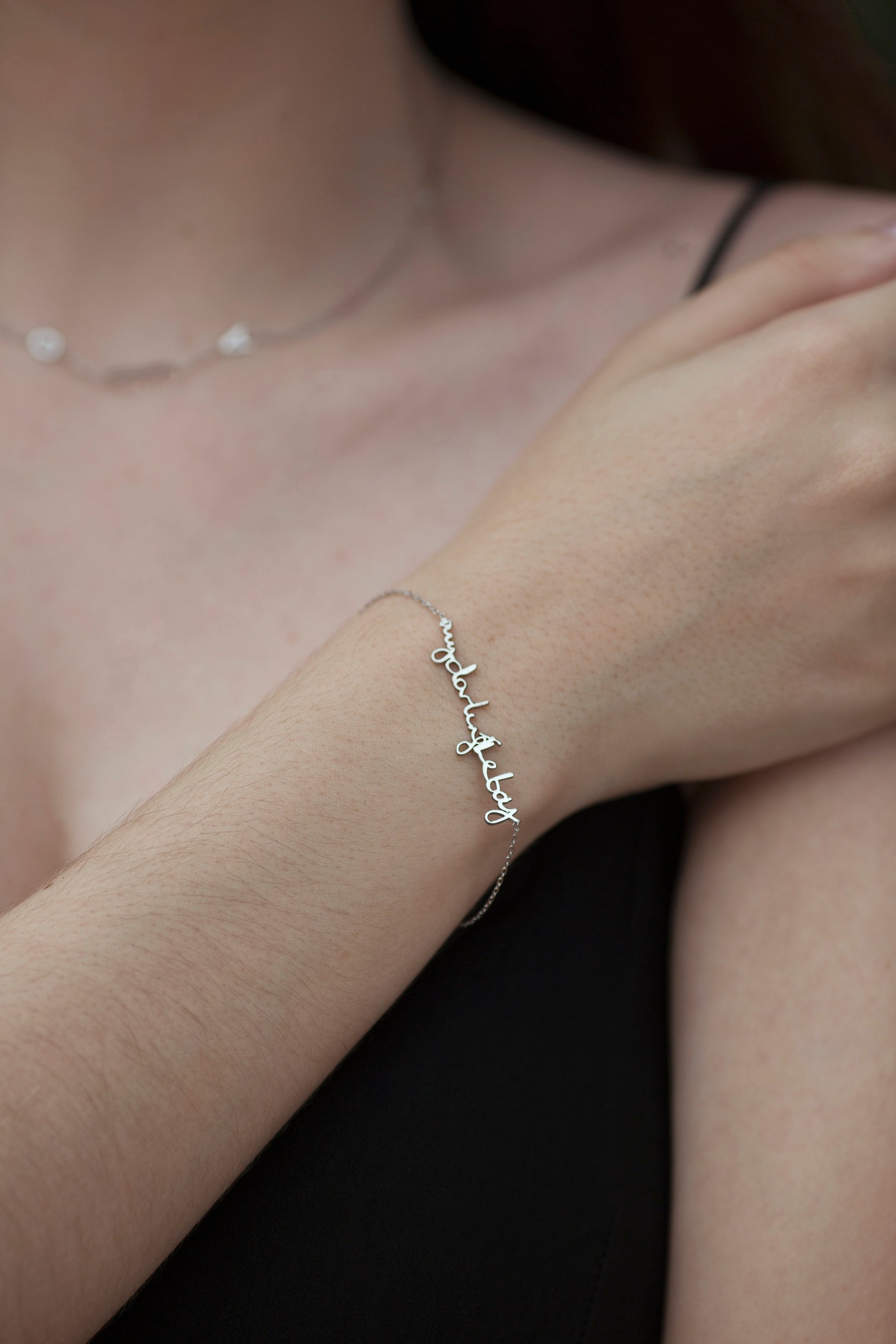 Handwriting Bracelet, Actual Handwriting Bracelet, Signature Bracelet ...