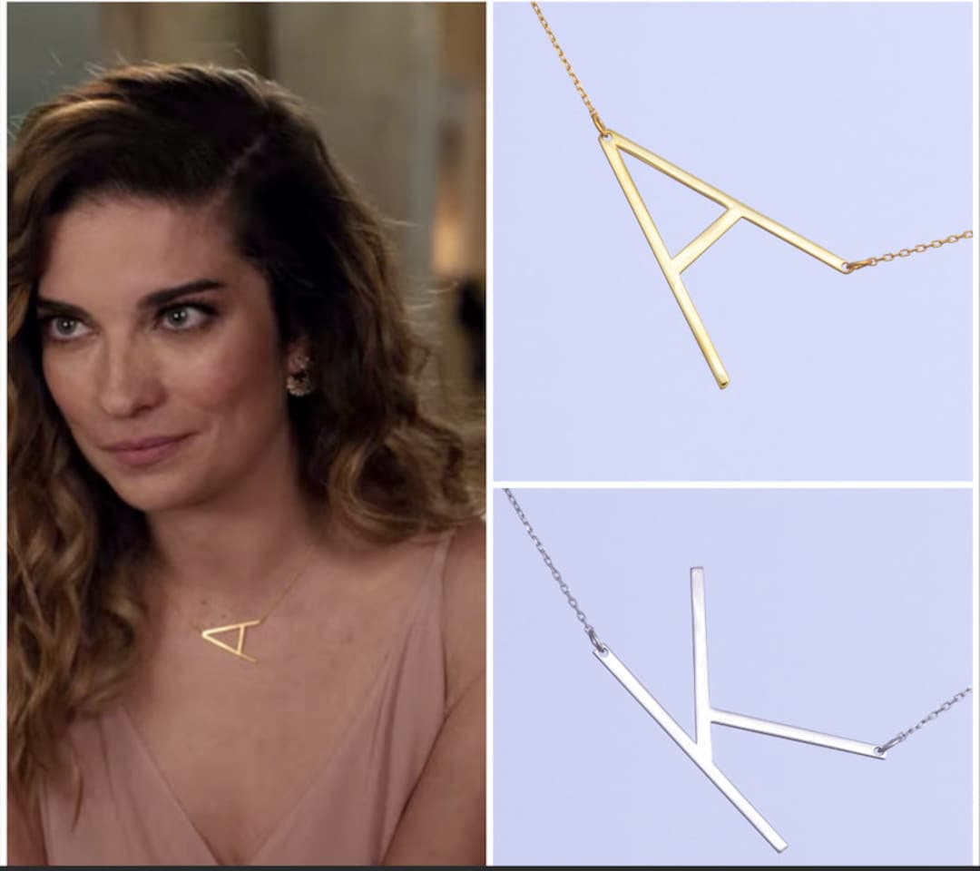 Alexa Necklace, Large Initial Necklace,alexis Necklace,large Initial ...