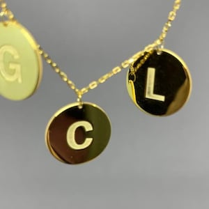 Kate Middleton Monogram Necklace, Initial Necklace, Disc Initial ...