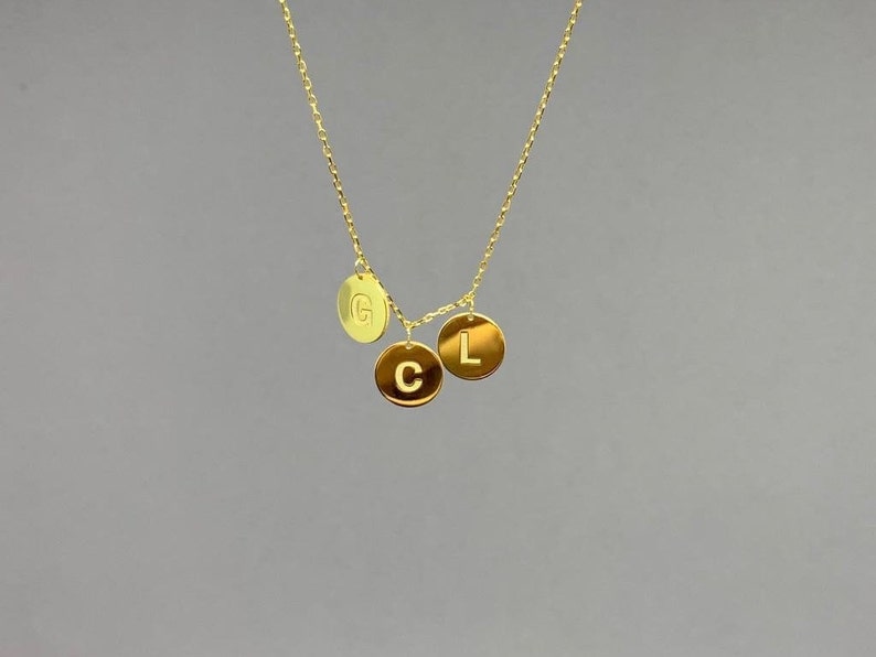 Kate Middleton Monogram Necklace Initial Necklace Disc - Etsy