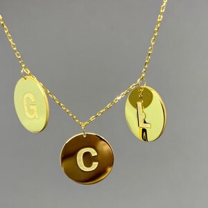 Kate Middleton Monogram Necklace, Initial Necklace, Disc Initial ...