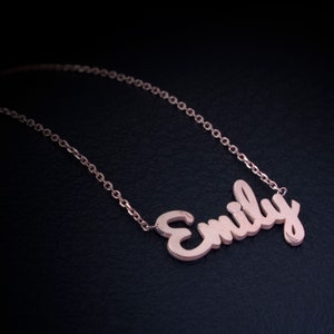 Name Necklace Gold, Christmas Gift, Name Necklace, Laser Cut Names ...