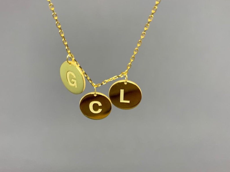 Kate Middleton Monogram Necklace Initial Necklace Disc - Etsy