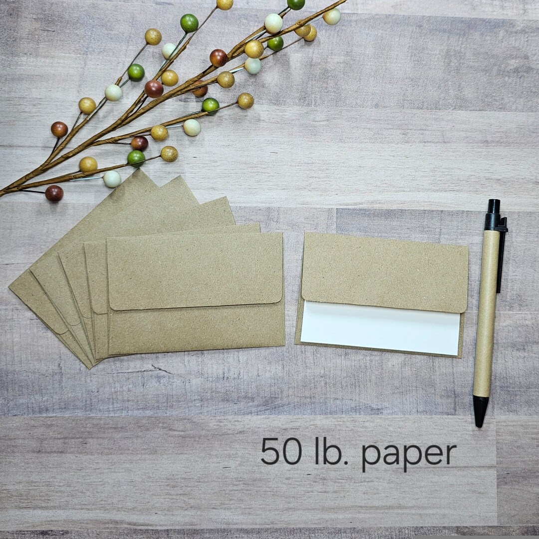 100 2-3/4 X 4 Small Kraft Envelopes, With Non-adhesive Flaps, Inserts ...