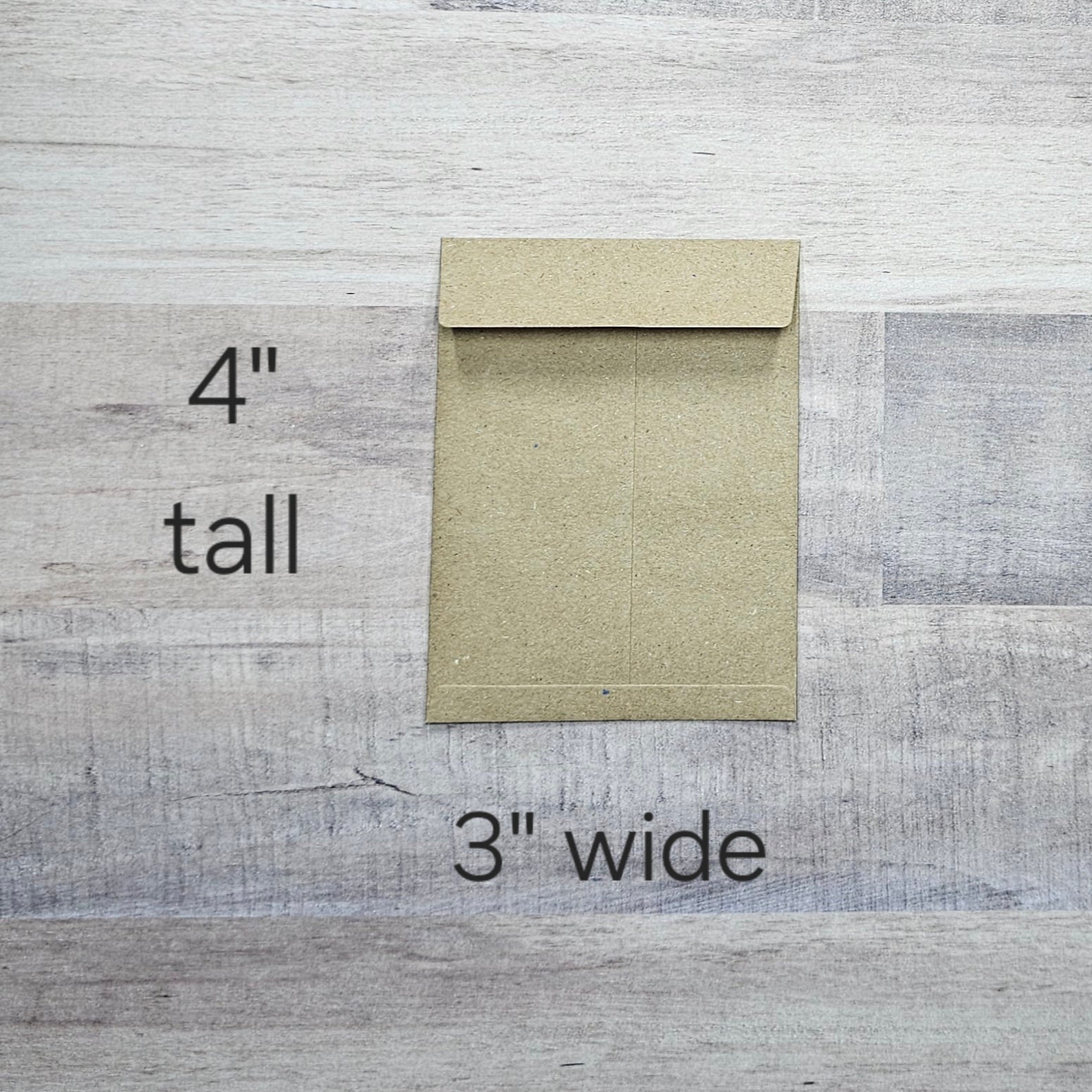 100 3x4 Kraft Coin Envelopes, ATC Card Envelope, Seed Storage Packets ...