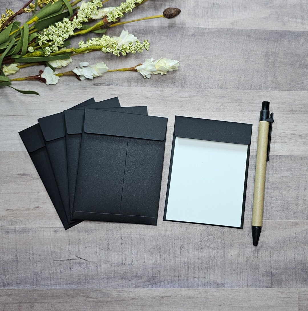 Set of 100 3x4 Black Coin Envelopes, ATC Card Envelope, Seed Storage ...
