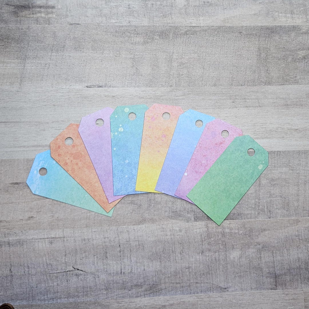 Rainbow Tags, Heavyweight Cardstock, Blank on Reverse, Unstrung, Great ...