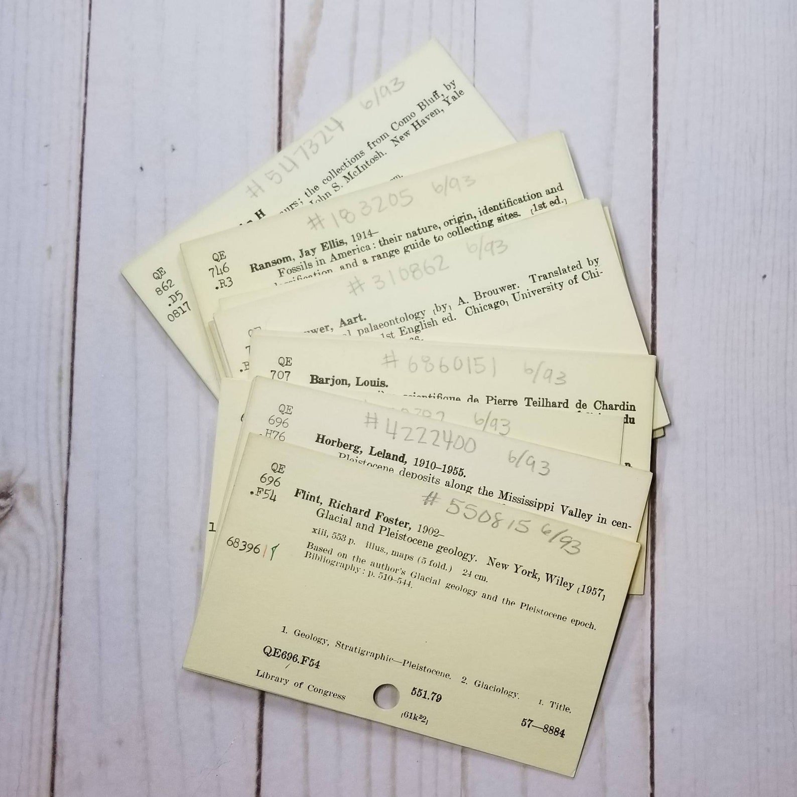 Set of 50 Vintage Library Catalog Cards, 3" X 5", Great for a Junk ...