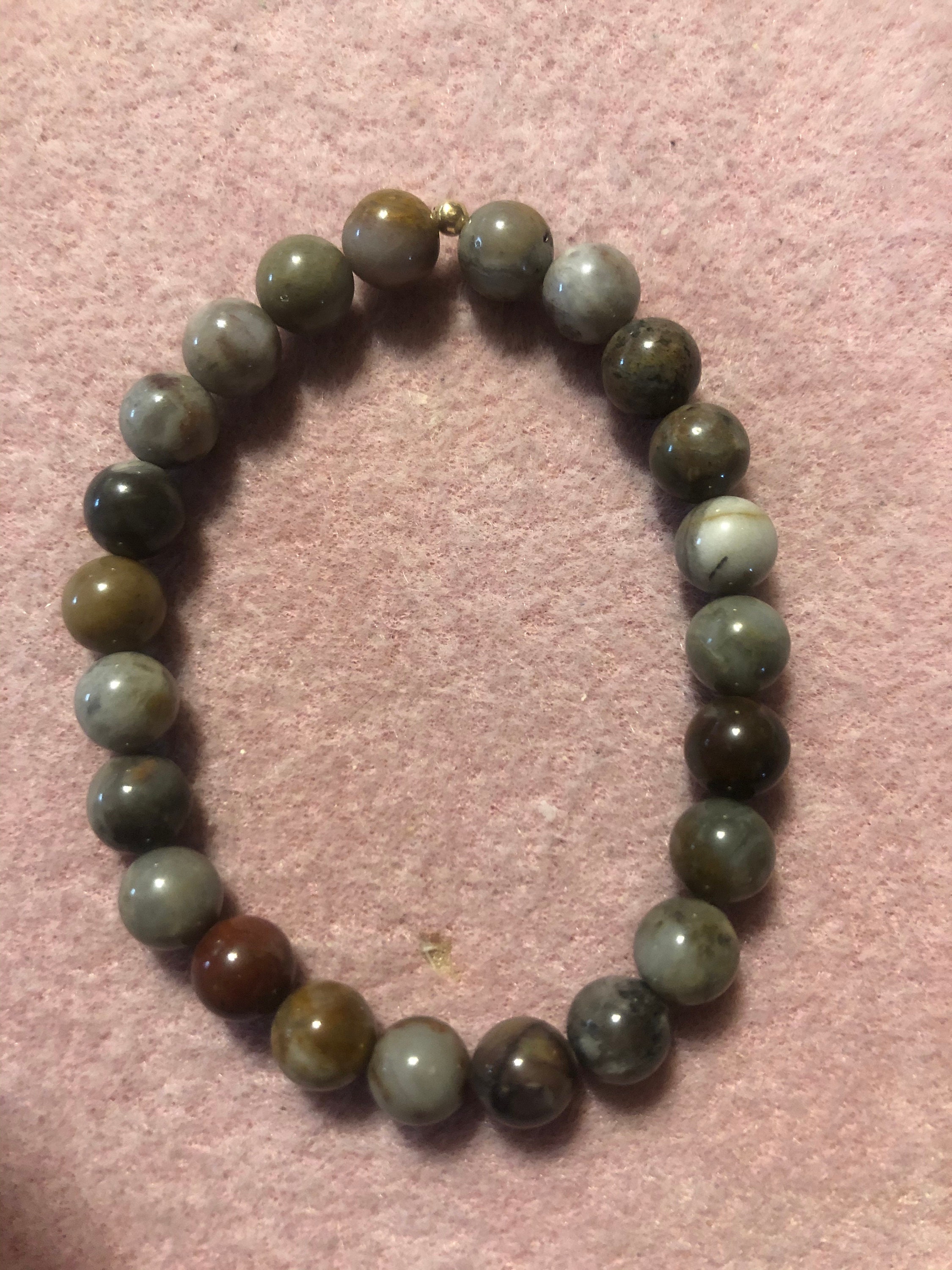 8mm Genuine Gobi Desert Jasper Stretch Bracelet Your Choice of Size ...