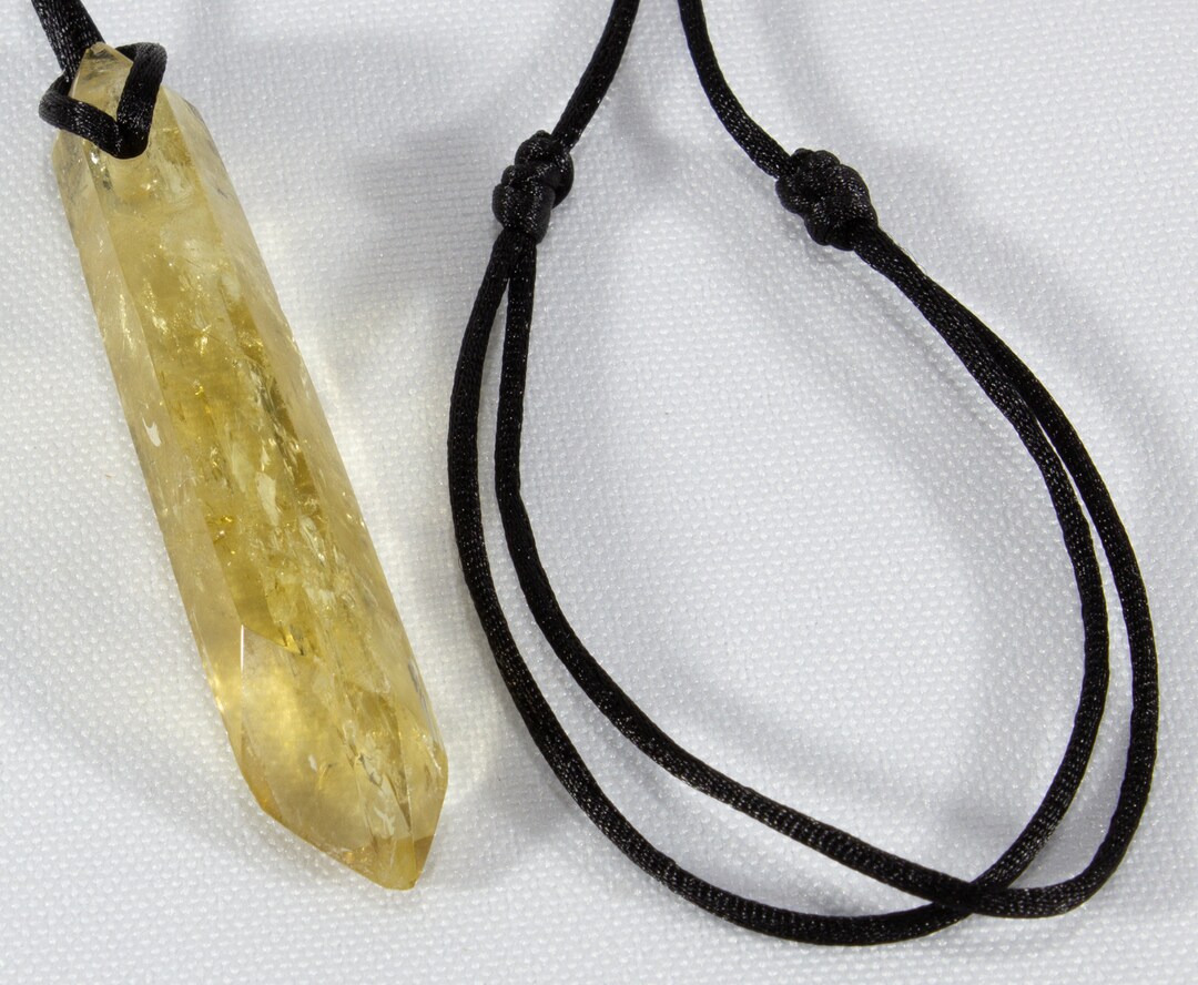 Polished Zambian Citrine Crystal Point Pendant Fitted With - Etsy