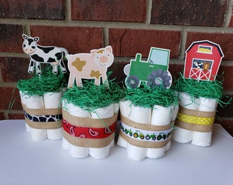 Tractor diaper cakes | Etsy