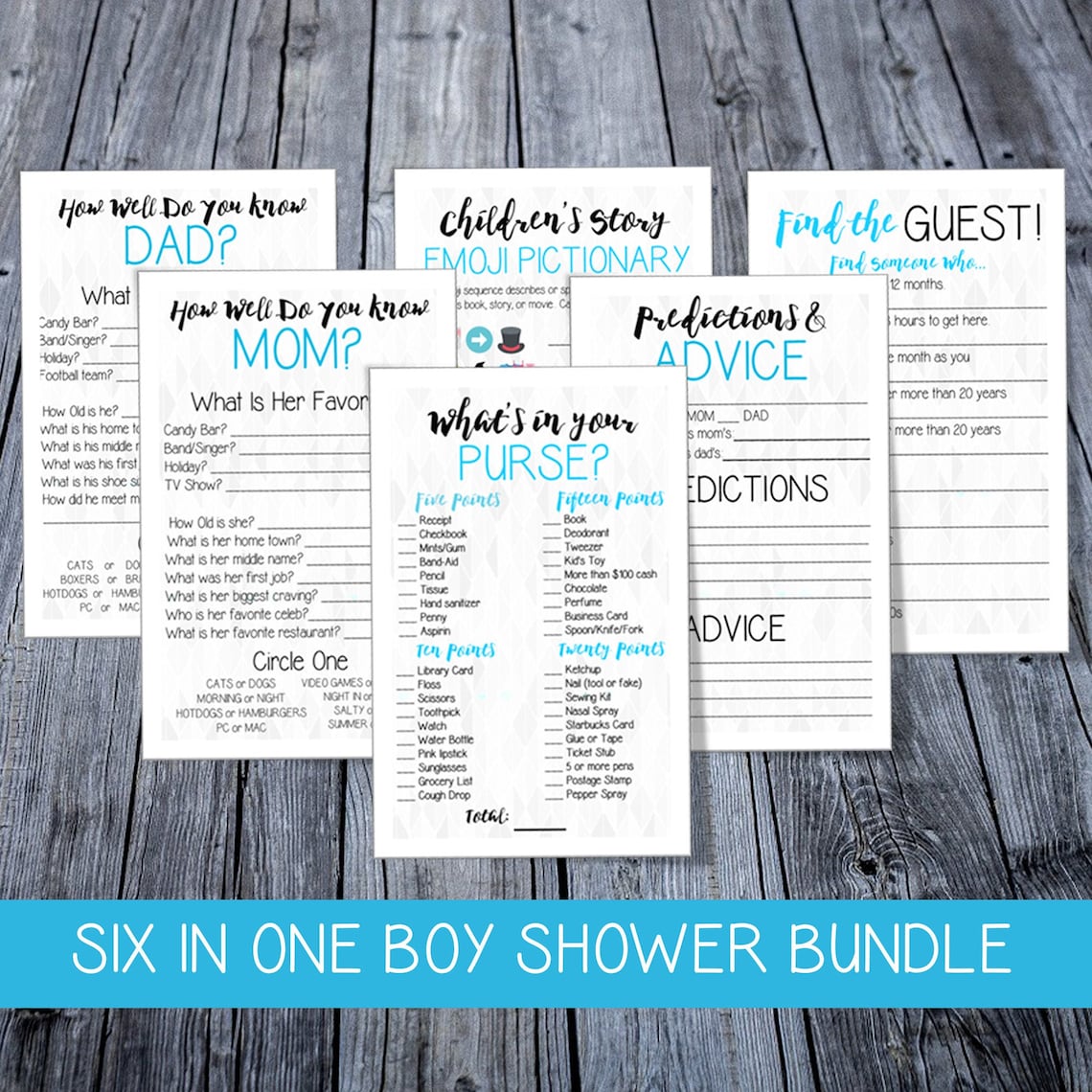 Printable Baby Shower Game Bundle, How Well Do You Know Dad, How Well ...
