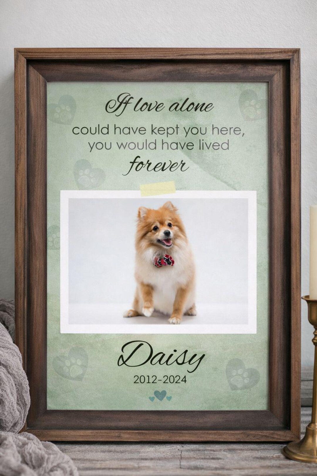 Custom Pet Memorial Printable | Rainbow Bridge Dog Memorial Print ...