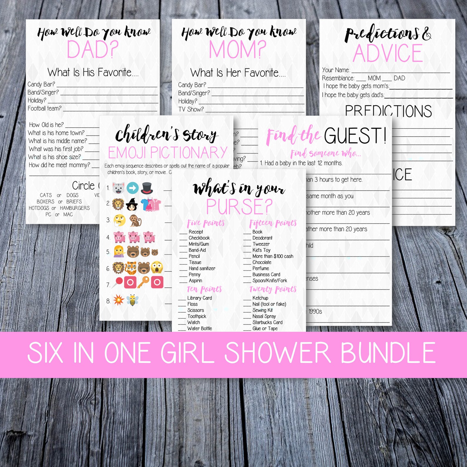 Printable Baby Shower Game Bundle, How Well Do You Know Dad, How Well ...