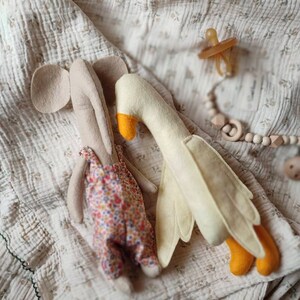 Handmade Felt Odd Duck | Boho Animal Teddy Plushie | Quirky Stuffed ...