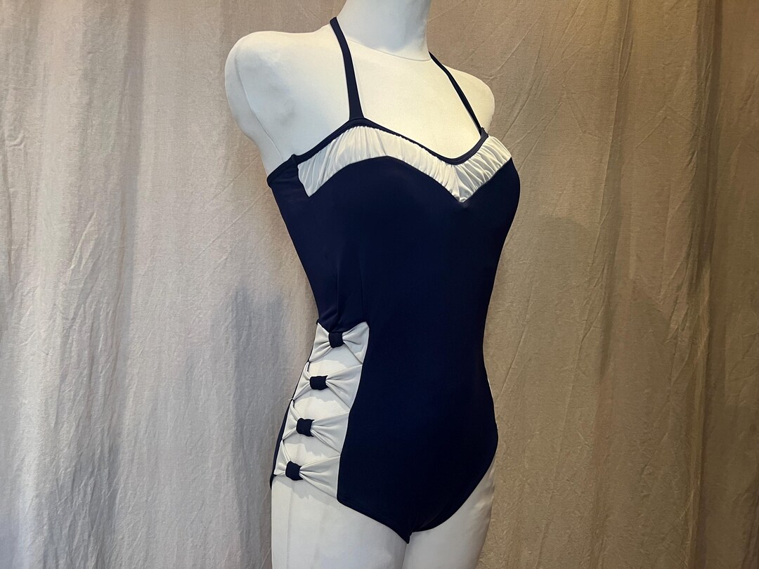 50s Pin-up Style Swimsuit / One Piece - Size Small - Etsy